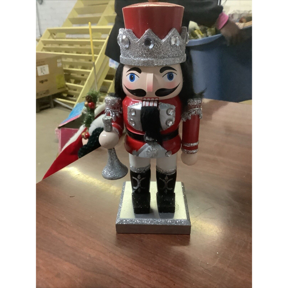 Pier 1 | Holiday | Pier 217 Hand Carved Wood Nutcracker Guard W Horn ...